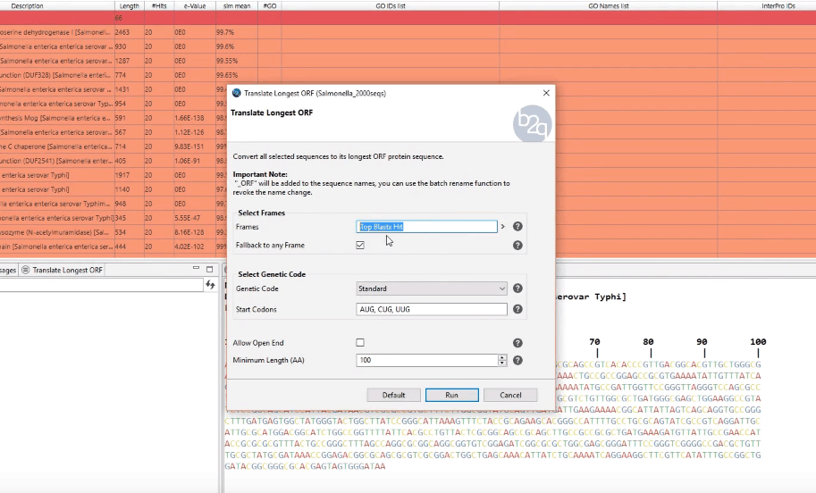How to translate longest ORFs - BioBam | Video Tutorial