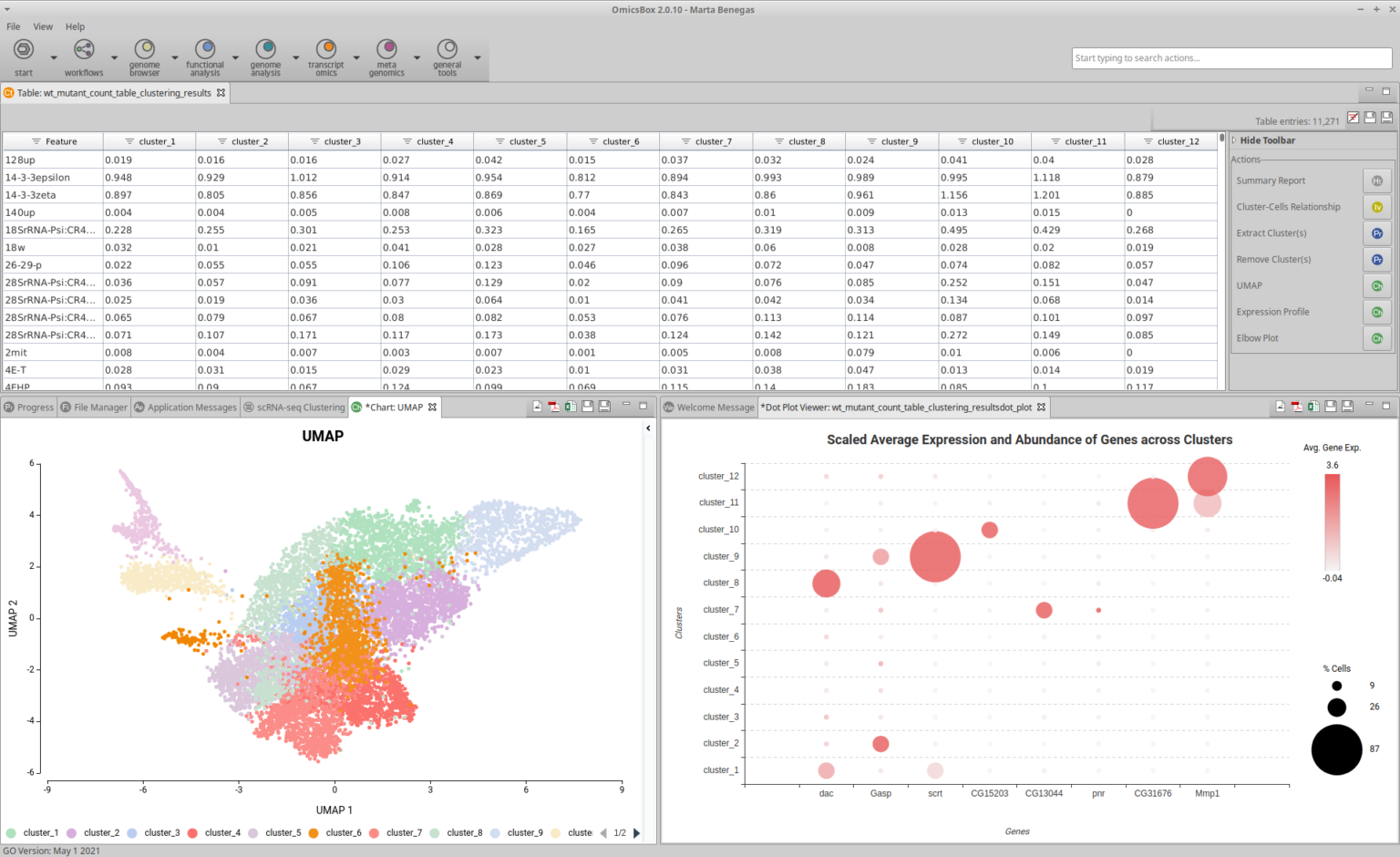 Single Cell Clustering With Seurat in OmicsBox - BioBam